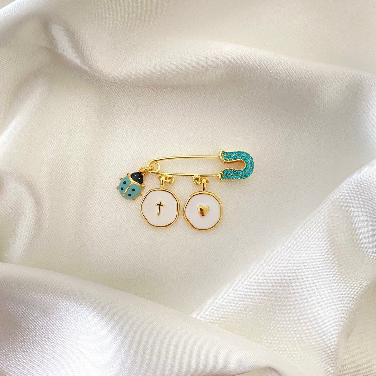 The Pearl Cross Set | Fashionable Pins | Keepsake Pins – pinthebaby